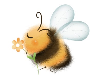 A cartoon bee sniffing a flower – Professional Moron