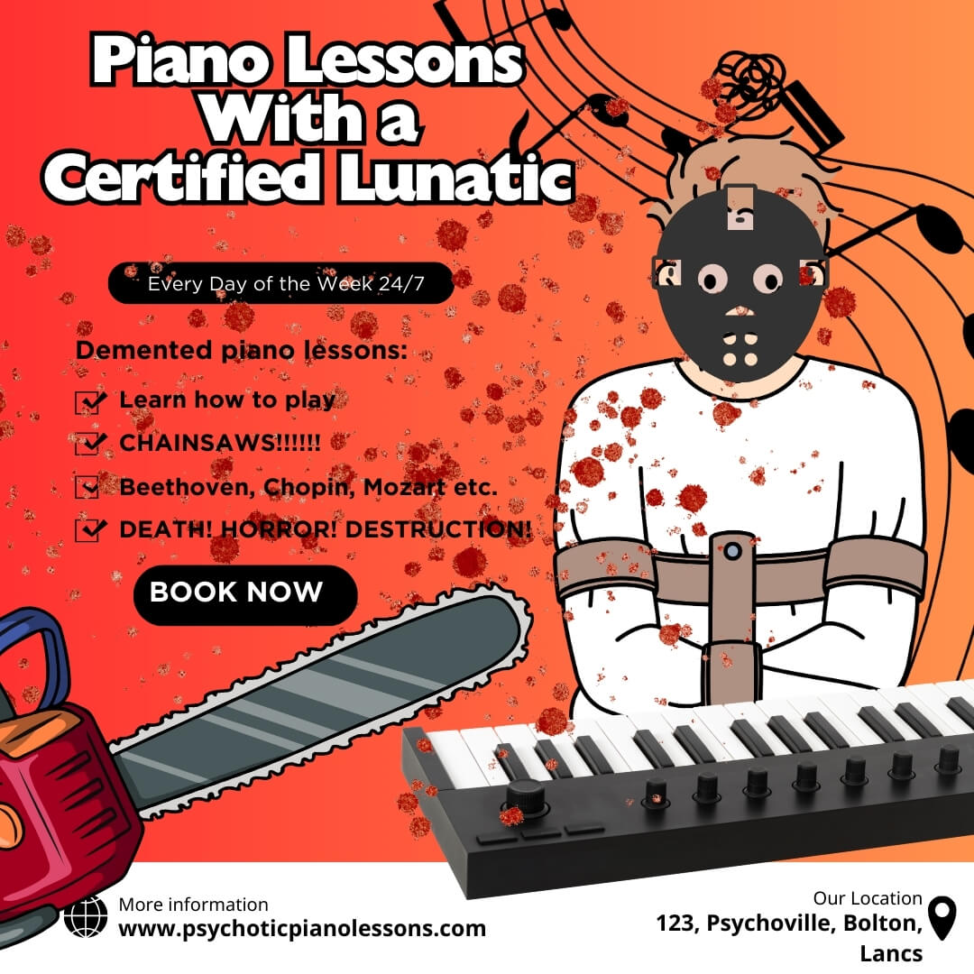 Piano Lessons With a Certified Lunatic 🎹🪓 [Sponsored Post ...